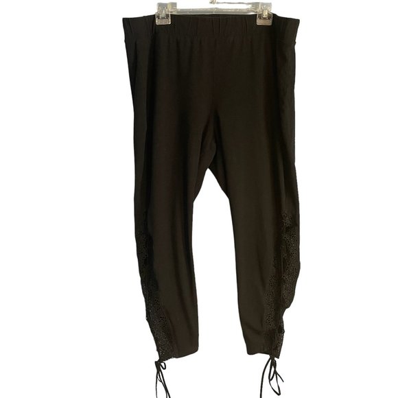 torrid | Pants & Jumpsuits | Torrid Black Lace Detail With Drawstring ...